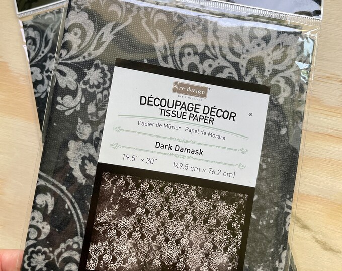 Re-design Prima Dark Damask Decoupage Decor Tissue Paper 647704 - Etsy