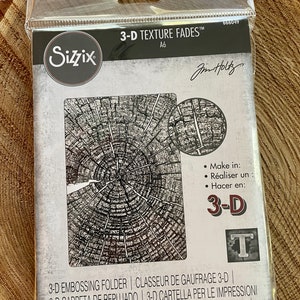 Tree Rings Sizzix 3D Texture Fades Embossing Folder by Tim - Etsy
