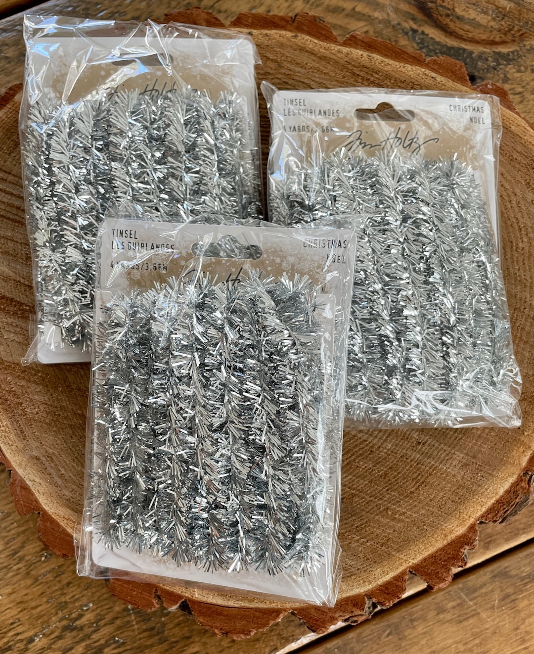 LAST PACK - Tim Holtz Christmas Idea-ology Silver Tinsel Trimmings ...