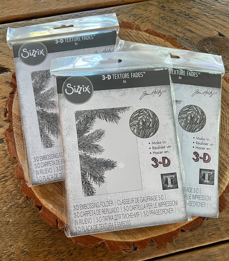 Pine Branches Sizzix 3D Texture Fades Embossing Folder by Tim - Etsy