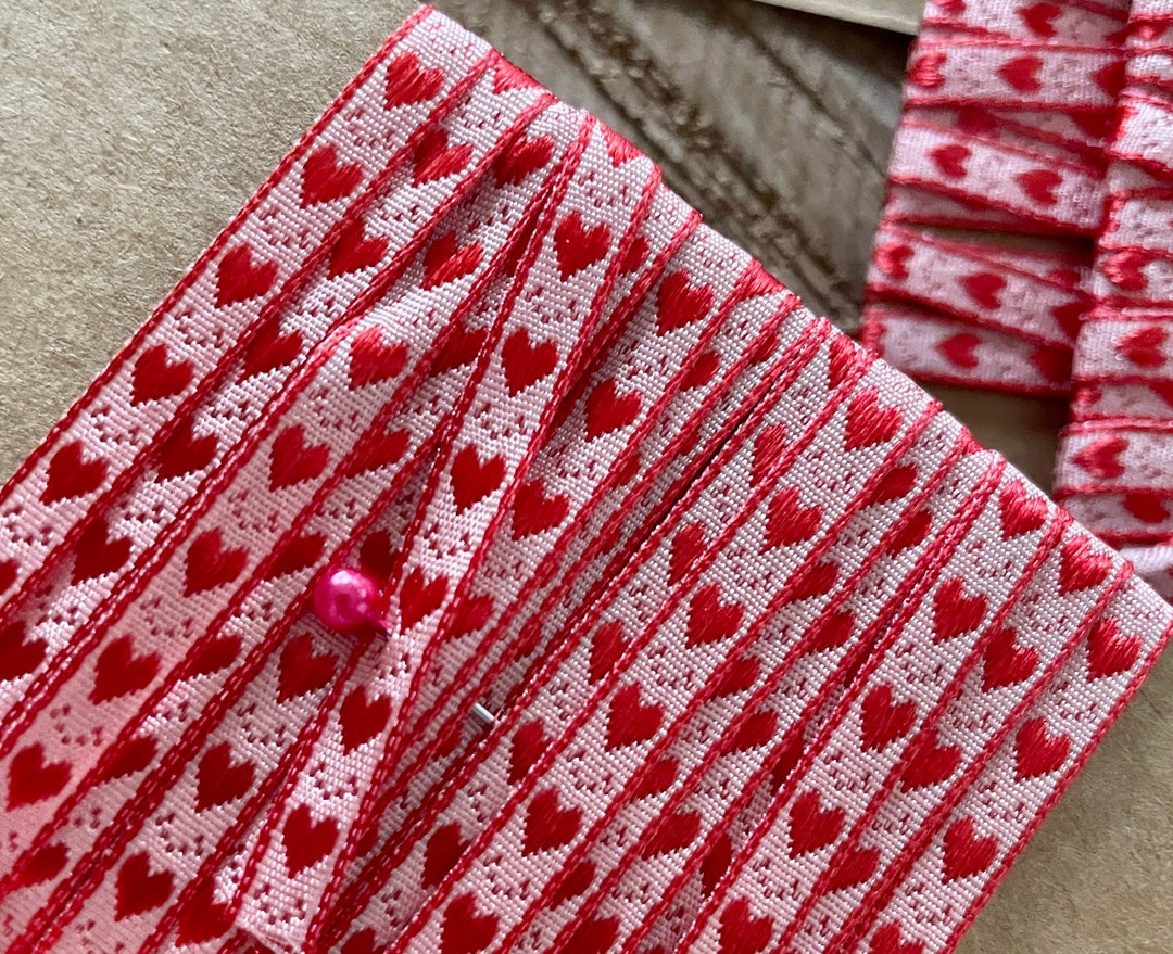 Miniature Woven Hearts Ribbon Trim - Valentines Ribbon & Trim - Etsy