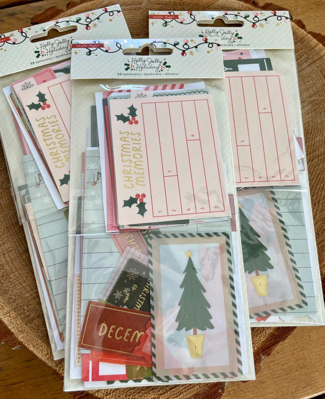 Crate Paper NEW Holly Jolly Holiday Collection Journal Ephemera 316006 ...