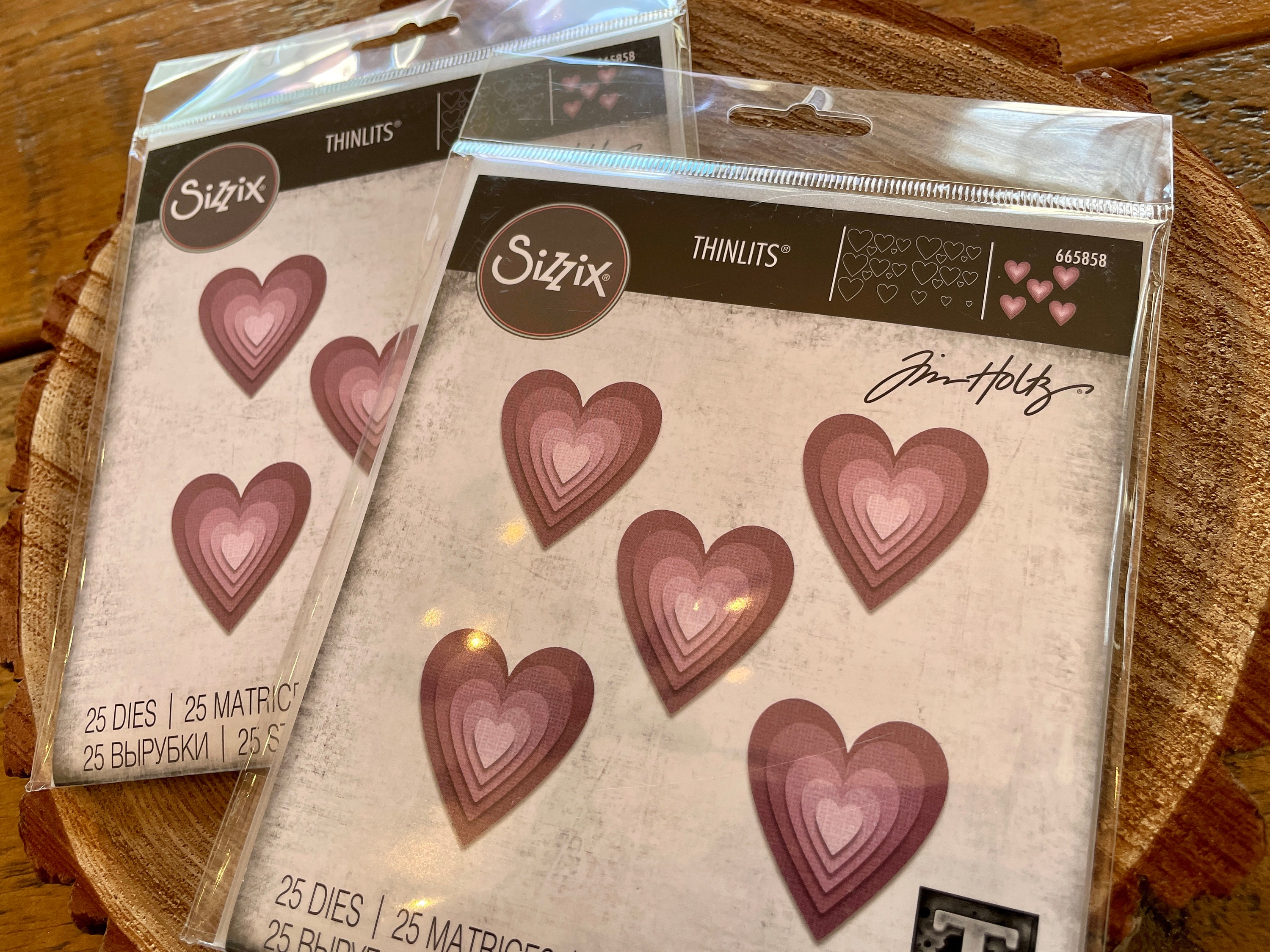 Hearts Stacked Tiles Sizzix & Tim Holtz Thinlits Die Set - Etsy