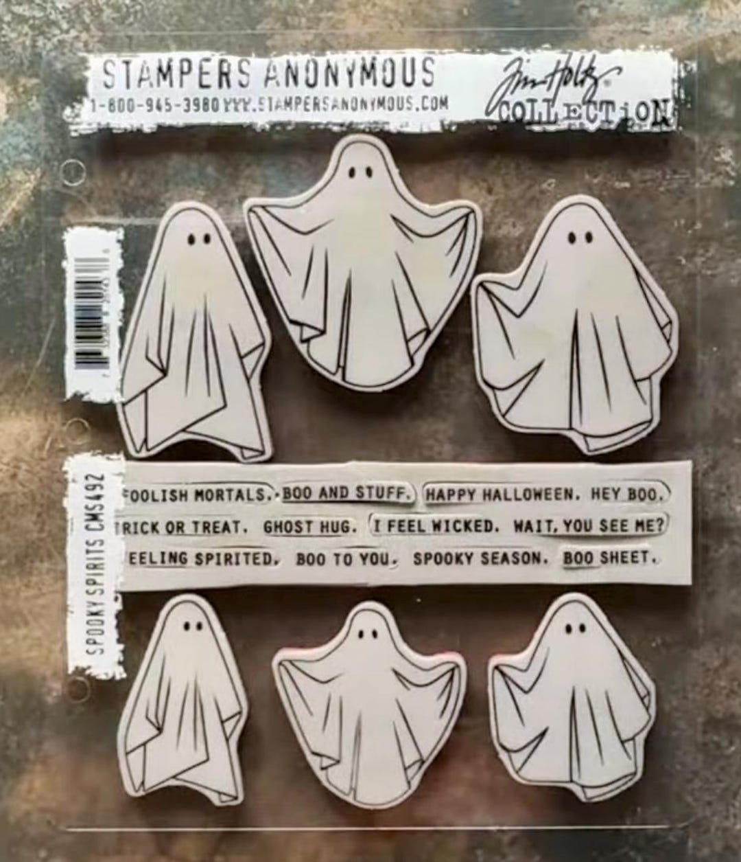 Spooky Spirits Tim Holtz Stamper’s Anonymous Cling Mount Red Rubber ...