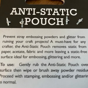 Anti Static Pouch for Embossing- by Ranger Ink - Etsy