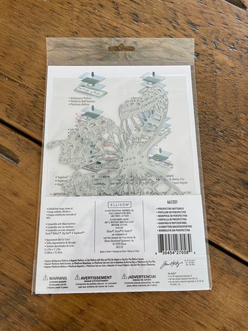 Sizzix Tim Holtz Thinlits Dies Perspective Butterfly - Etsy