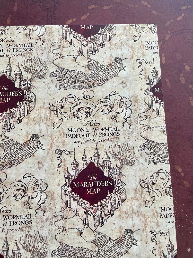 Marauder’s Map Harry Potter Paper House 12 X 12 Double Sided Cardstock ...