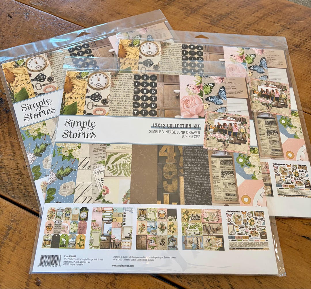 Simple Vintage Junk Drawer 12x12 Collection Kit Simple Stories 26000 - Etsy