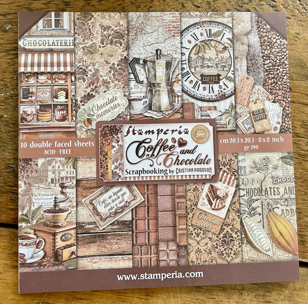Coffee and Chocolate Double-sided Paper Pad 8"x8" Stamperia SBBS93 - Etsy