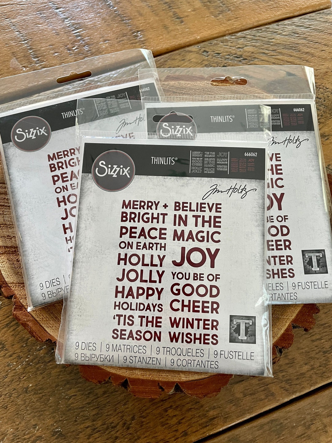 Bold Text Christmas Sizzix Thinlits Dies by Tim Holtz 9/pkg - Etsy