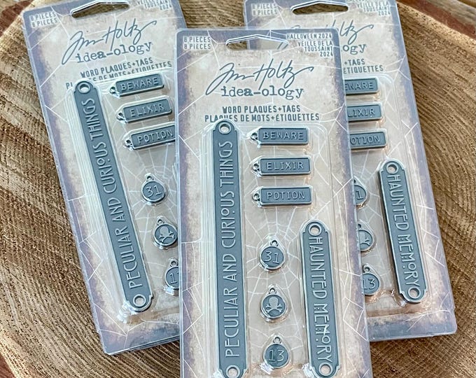 Word Plaques + Tags Halloween Tim Holtz Idea Ology TH94388 - Etsy