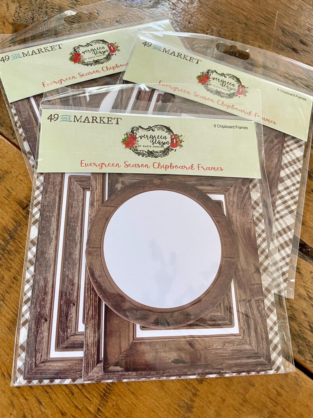 Chipboard Frames Set Evergreen Season Holiday Collection 49 and Market ...