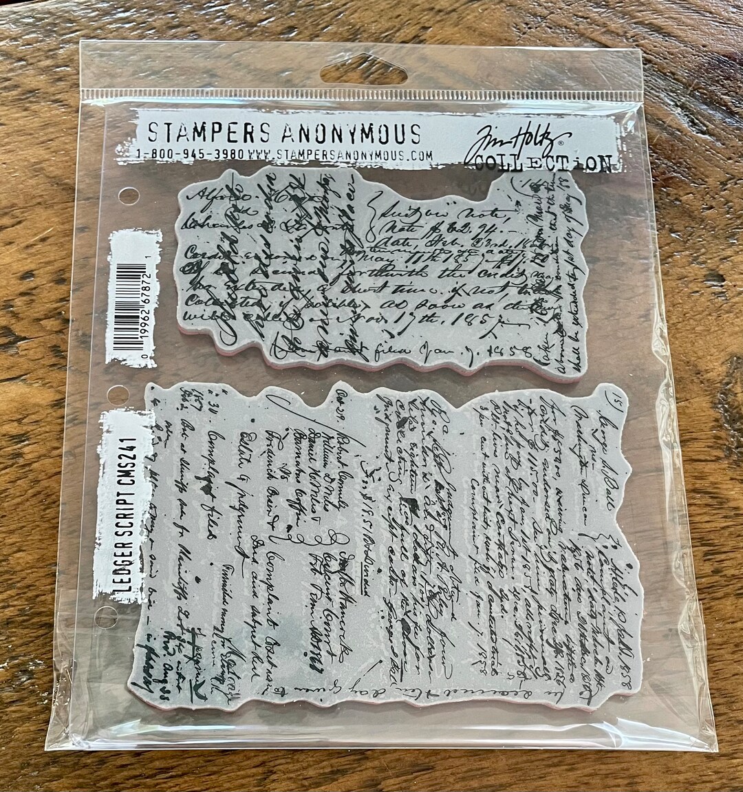 Ledger Script Tim Holtz Stamper’s Anonymous Cling Stamp Set - Etsy