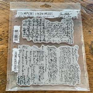 Ledger Script Tim Holtz Stamper’s Anonymous Cling Stamp Set - Etsy