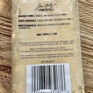Tim Holtz Idea-ology Metal Antique Nickel Baroque Frames 2.25"x3" 2/pkg ...