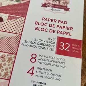 6 X 6 Paper Pad 25 & Peppermint Frank Garcia Prima Marketing 981464 - Etsy
