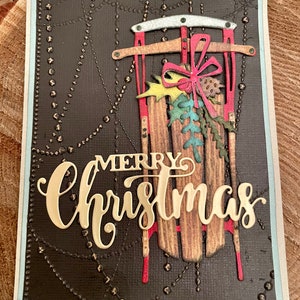 DISCONTINUED Vintage Sled Thinlits Die Set Tim Holtz & Sizzix Holiday ...