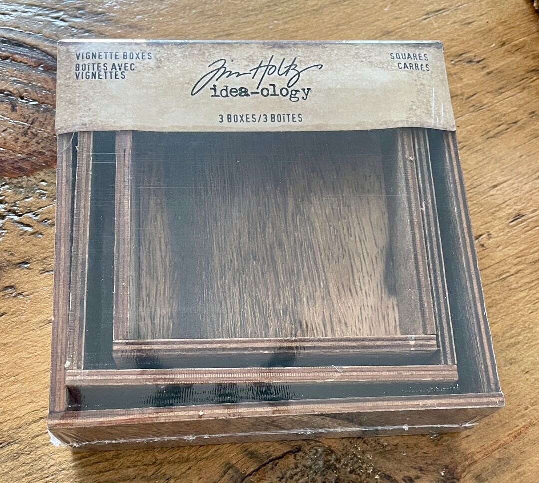 Discontinued Tim Holtz Squares Vignette Boxes Idea Ology Advantus ...