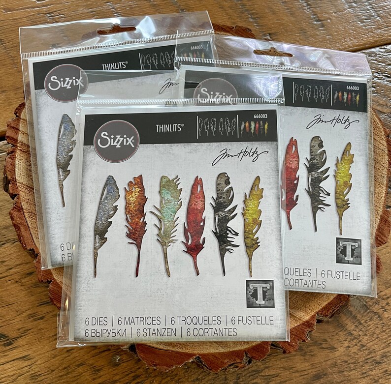 Feathery Sizzix Thinlits Dies by Tim Holtz and Sizzix - Etsy