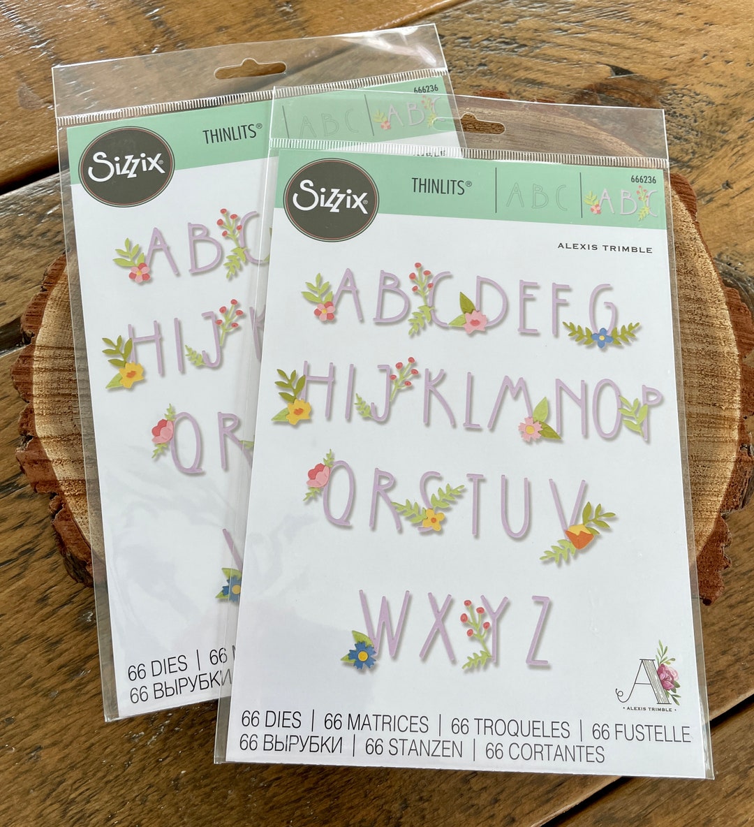 Floral Alphabet Sizzix Thinlits Dies by Alexis Trimble 666236 - Etsy
