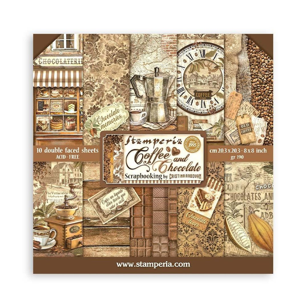 Coffee and Chocolate Double-sided Paper Pad 8x8 Stamperia SBBS93 - Etsy