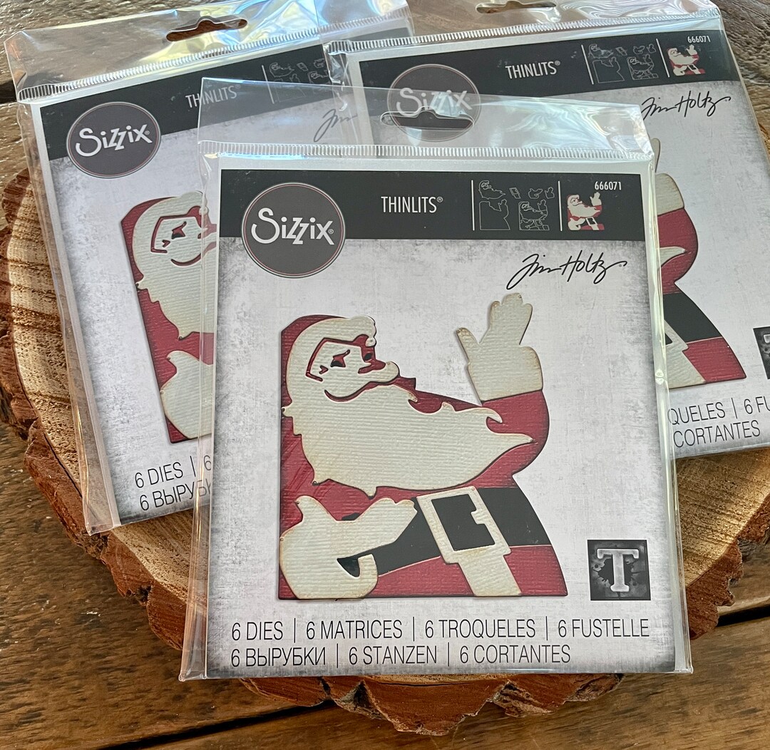 Retro Santa Sizzix Thinlits Dies by Tim Holtz 6/pkg - Etsy