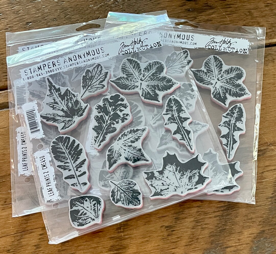 Tim Holtz Stamper’s Anonymous Leaf Prints 2 Cling Stamp Set CMS-LG-450 ...