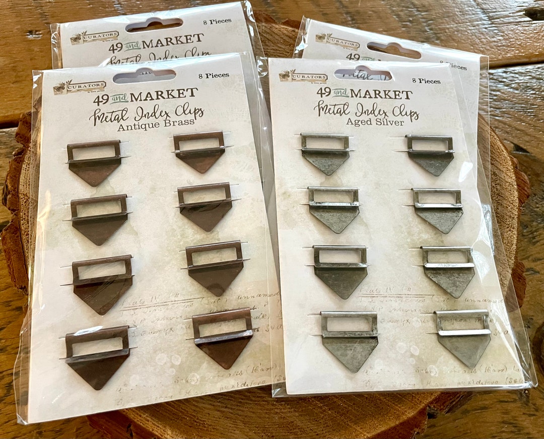 49 and Market Curators Essential Metal Index Clips 8/pkg Choose the ...