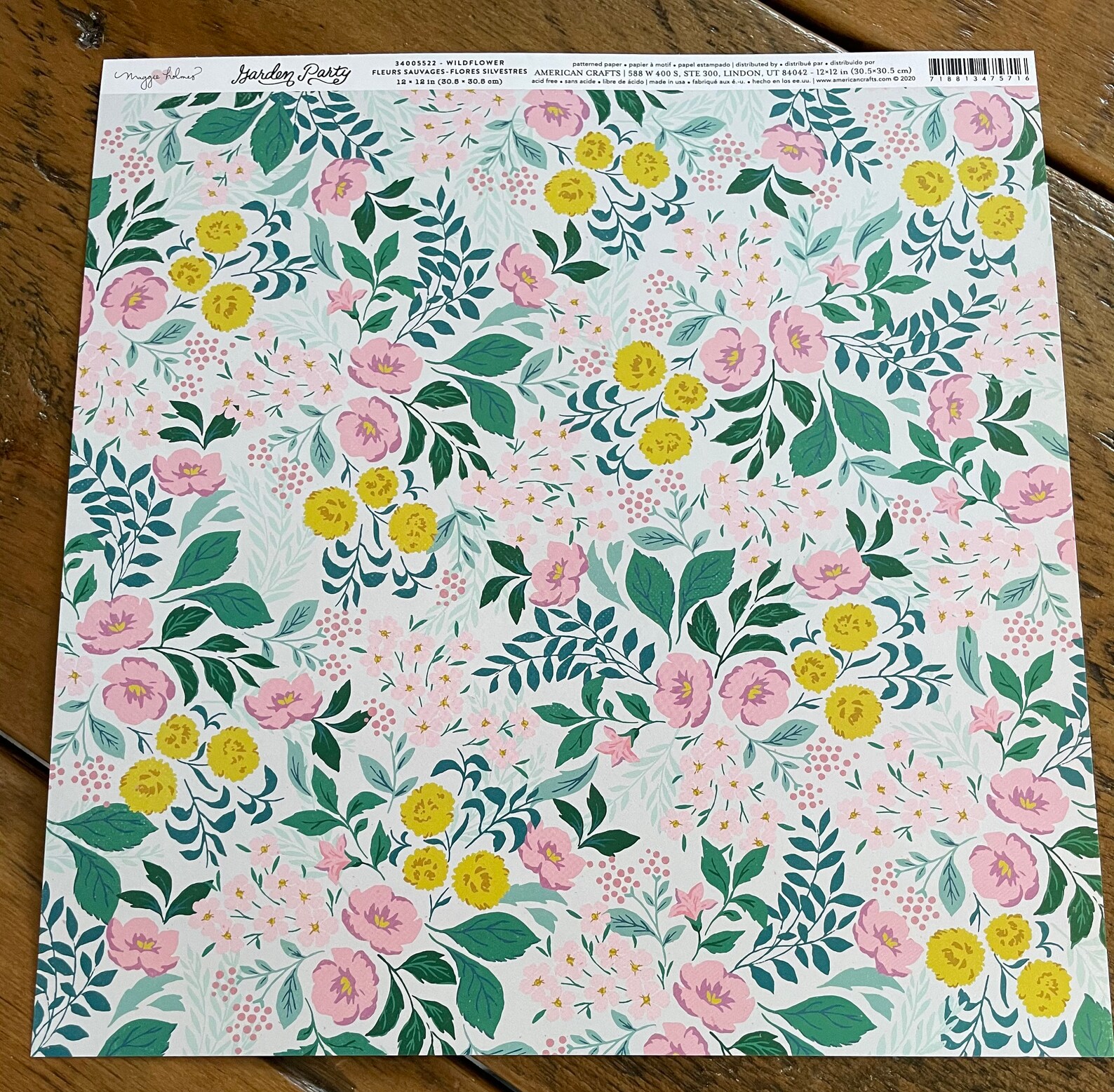 Wild Flower 12x12 Cardstock Garden Party Collection by - Etsy