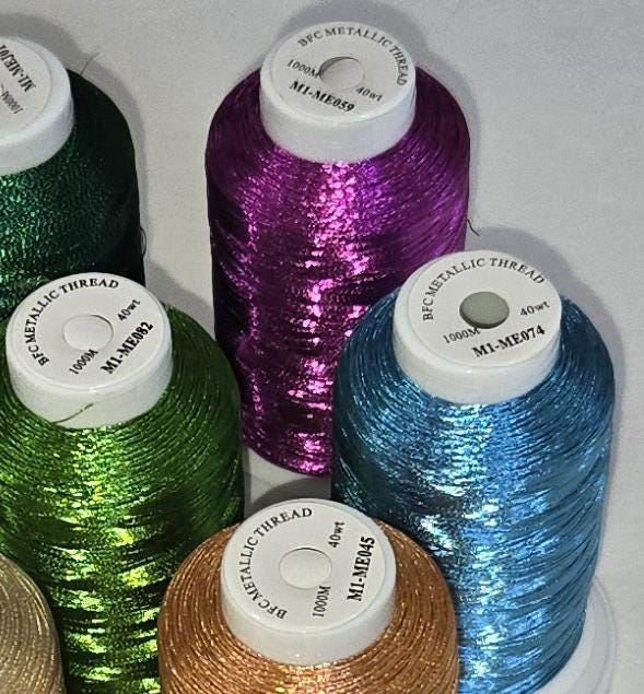 Metallic Thread Set of 9 Colors - Etsy