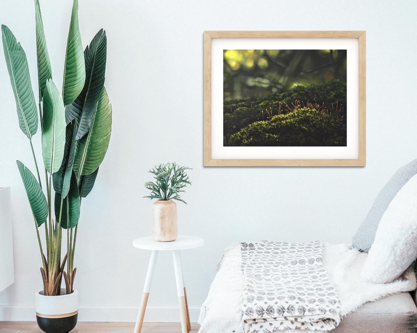 Moss Oil Painting Print, Nature Wall Art, Forest Wall Painting ...