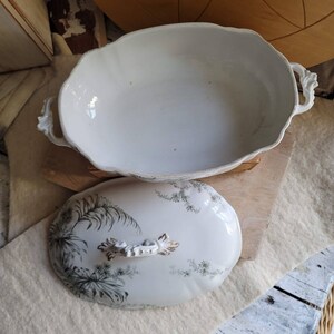 Antique Dishes / John Edwards China / Palm Pattern / Vintage Tureen ...