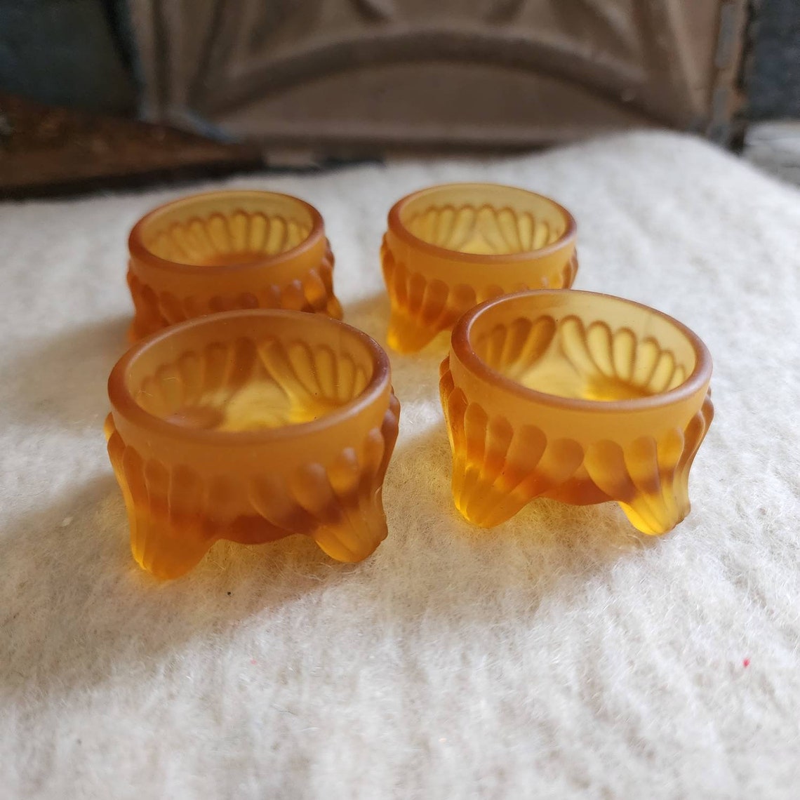 Vintage Salt Dips / Antique Salt Dips / Antique Glass / - Etsy