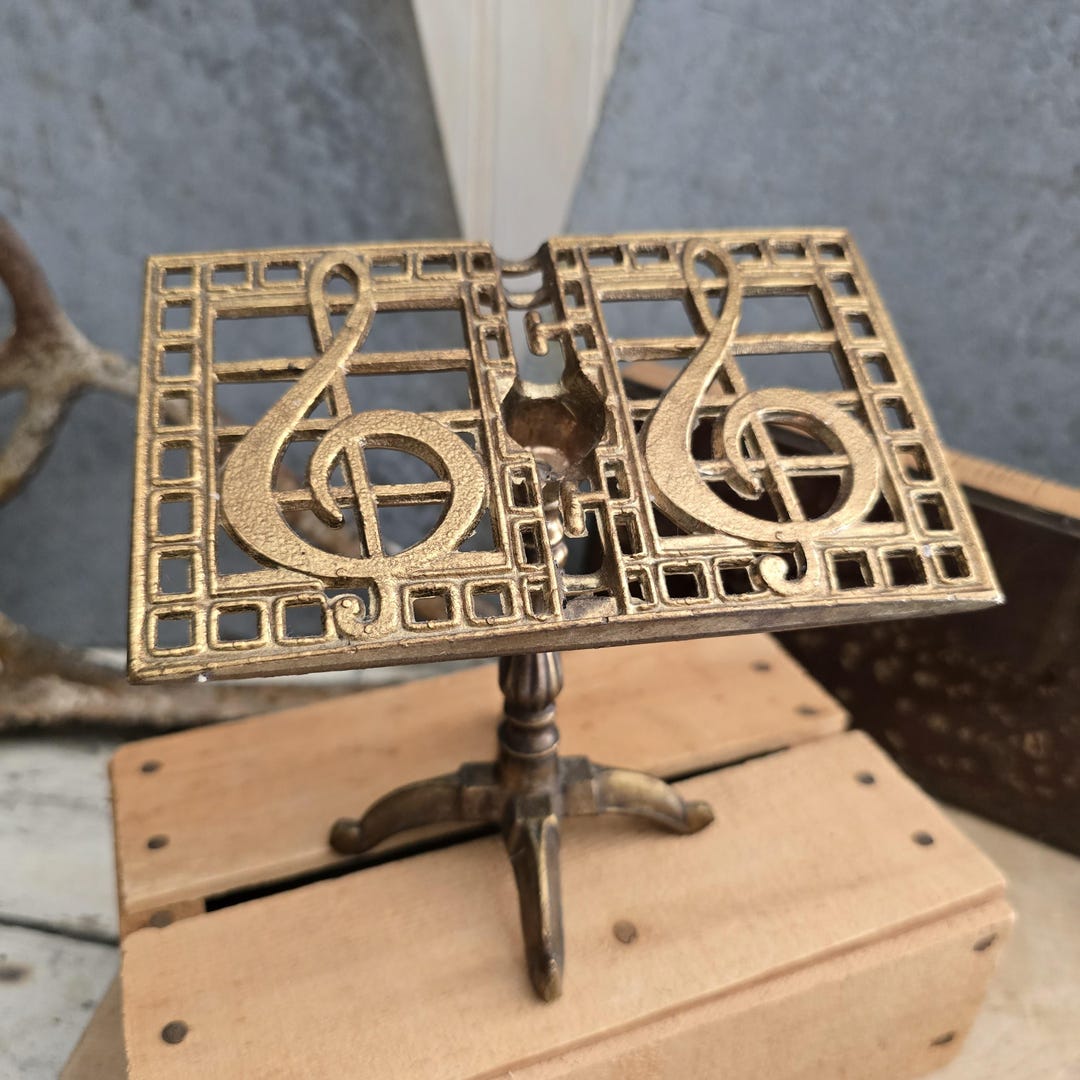 Vintage Brass / Photo Stand / Postcard Stand / Brass / Music Stand ...