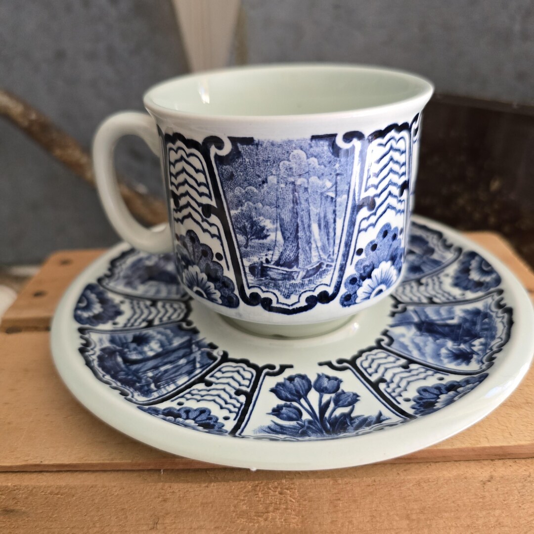 Old Dutch / BOCH / Belgium / Dutch / Vintage Cup and Saucer ...