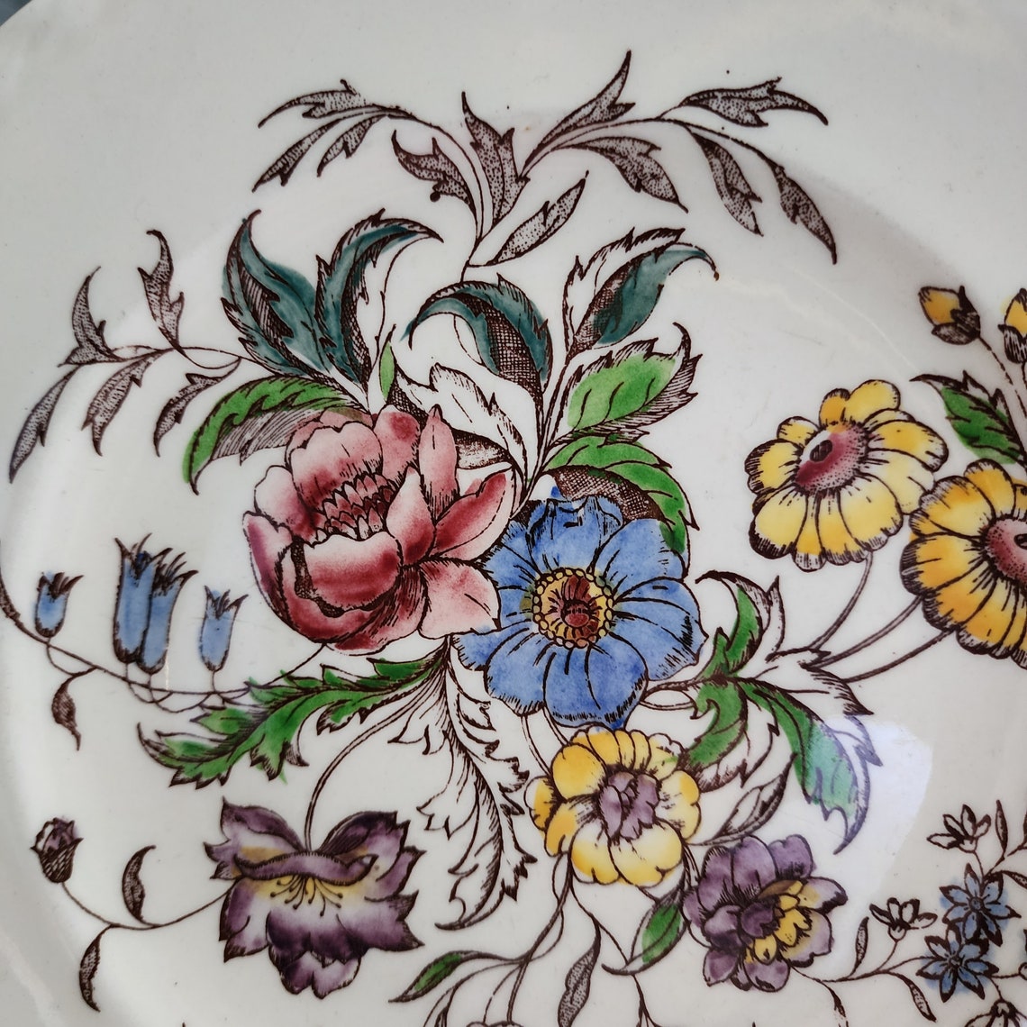 Vintage Vernon Kilns Platter: Mayflower Pattern California Pottery - Etsy