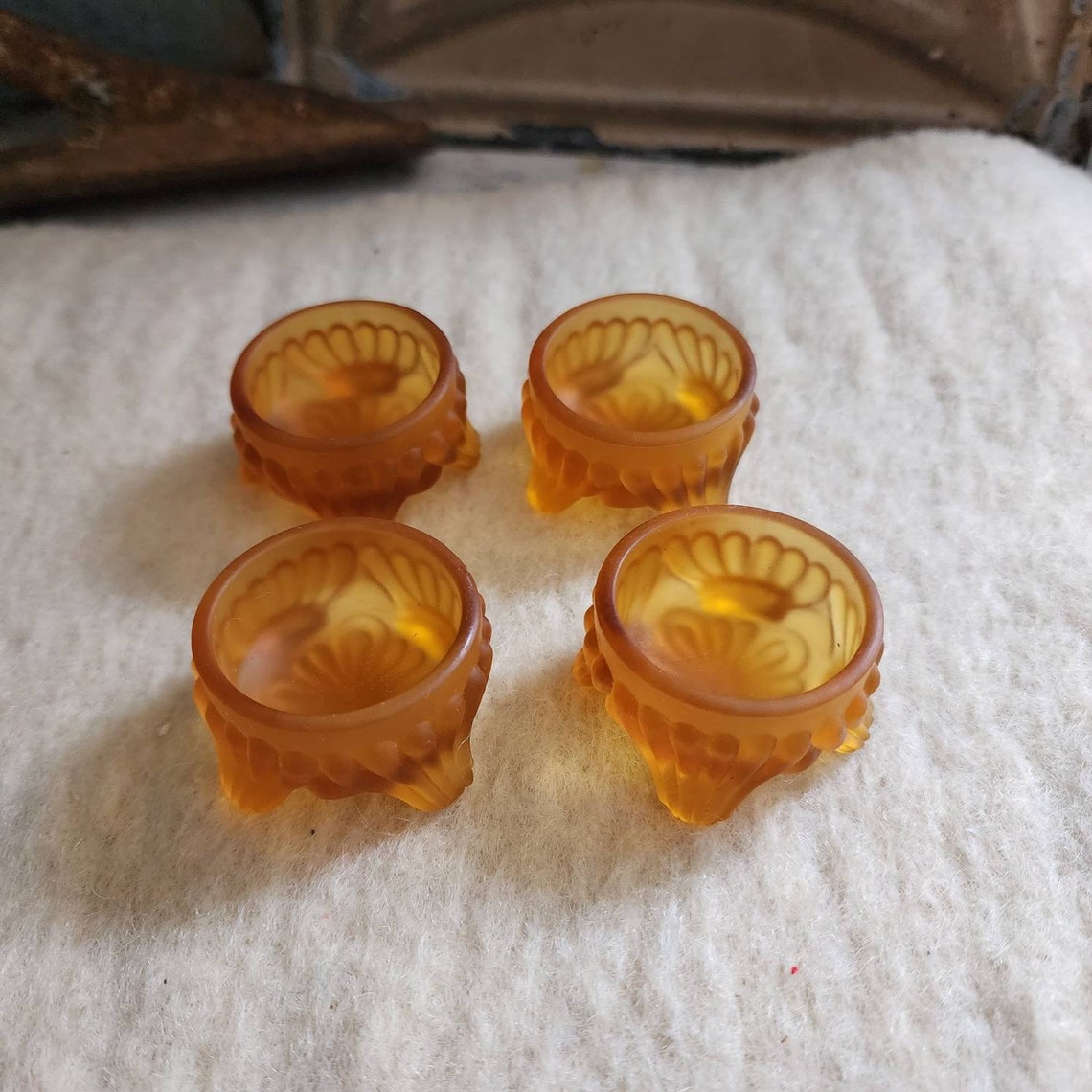 Vintage Salt Dips / Antique Salt Dips / Antique Glass / - Etsy
