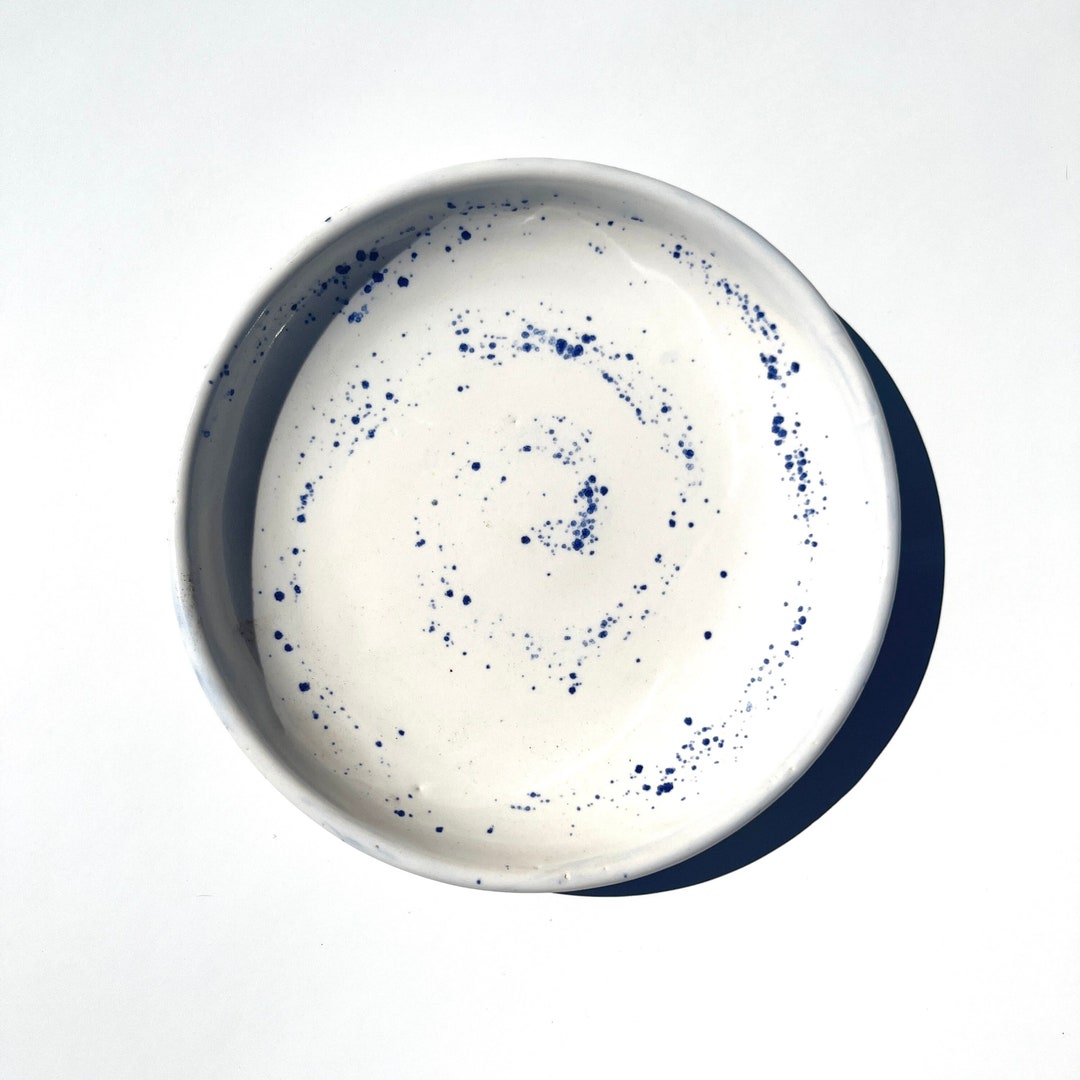 Blue Splatterware Ceramic Lunch Plate - Etsy
