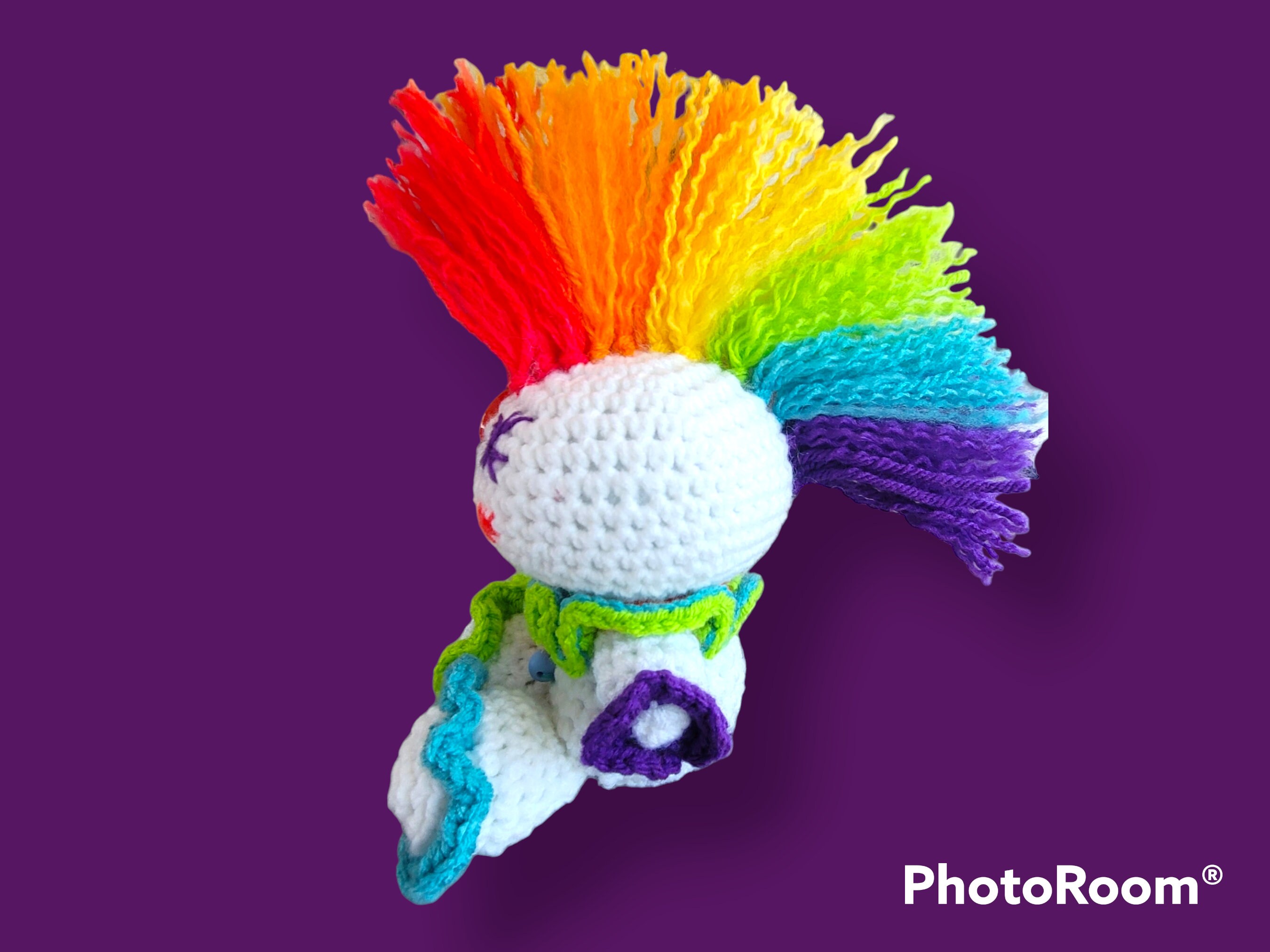 Rainbow Clown Scary Clown Fiber Arts Creepy Clown Mohawk - Etsy