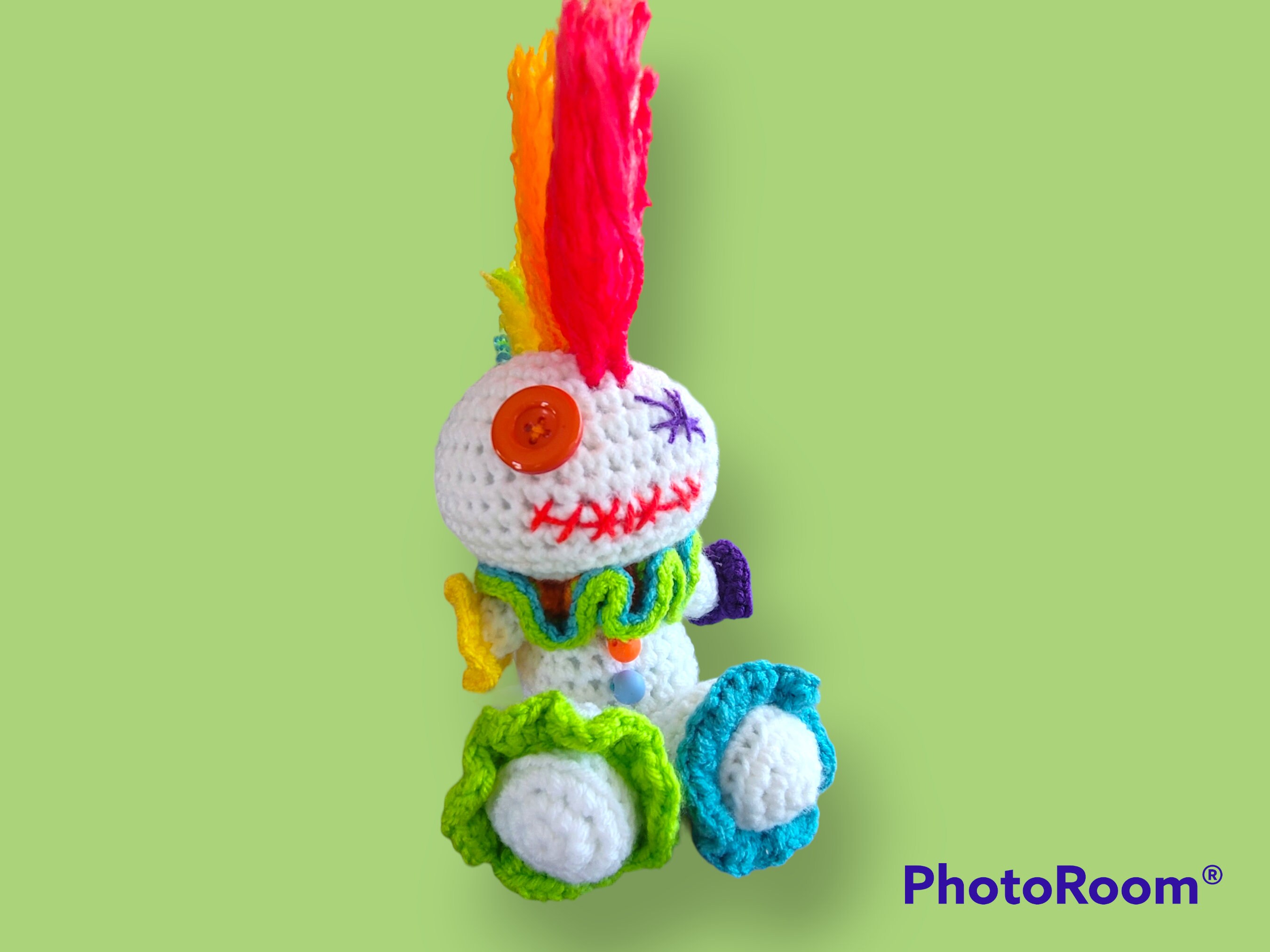 Rainbow Clown Scary Clown Fiber Arts Creepy Clown Mohawk - Etsy