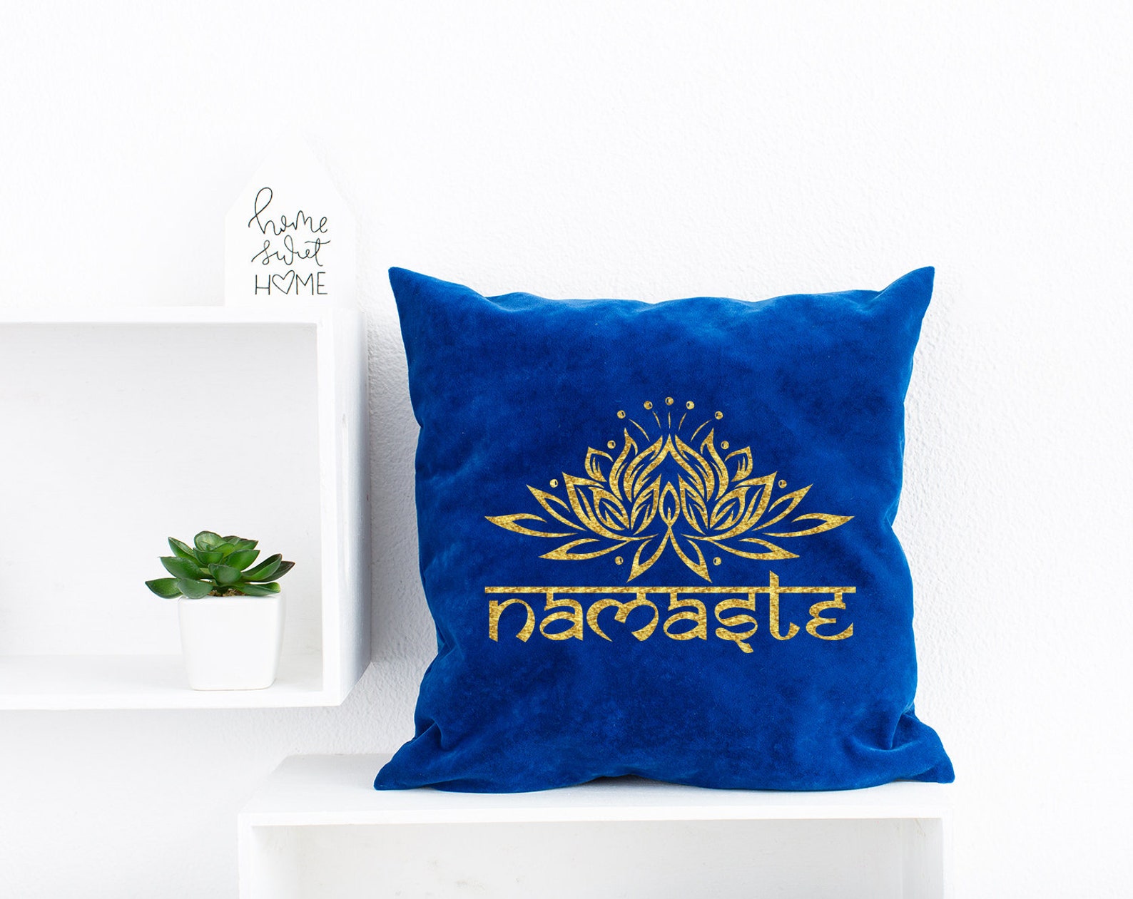 Namaste Pillow Cover Lotus Flower Bedding Pillowcase Pillow - Etsy