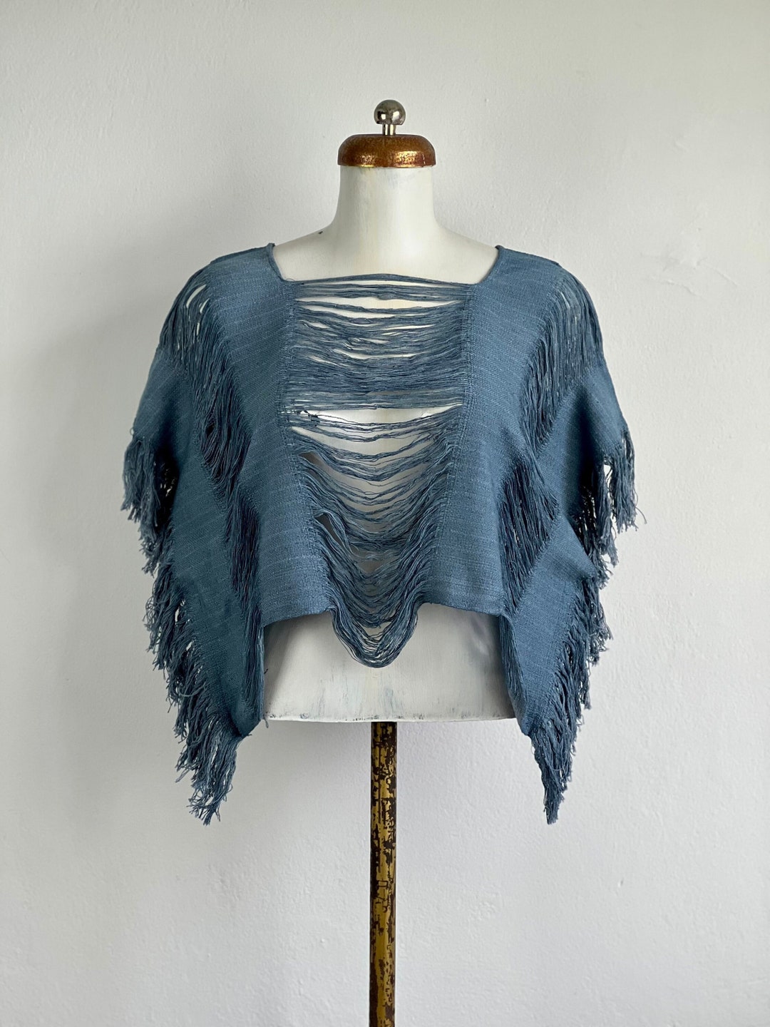 Tulum Clothes, Kaftan Boho, Fast Shipping, Frayed Poncho, Frayed ...