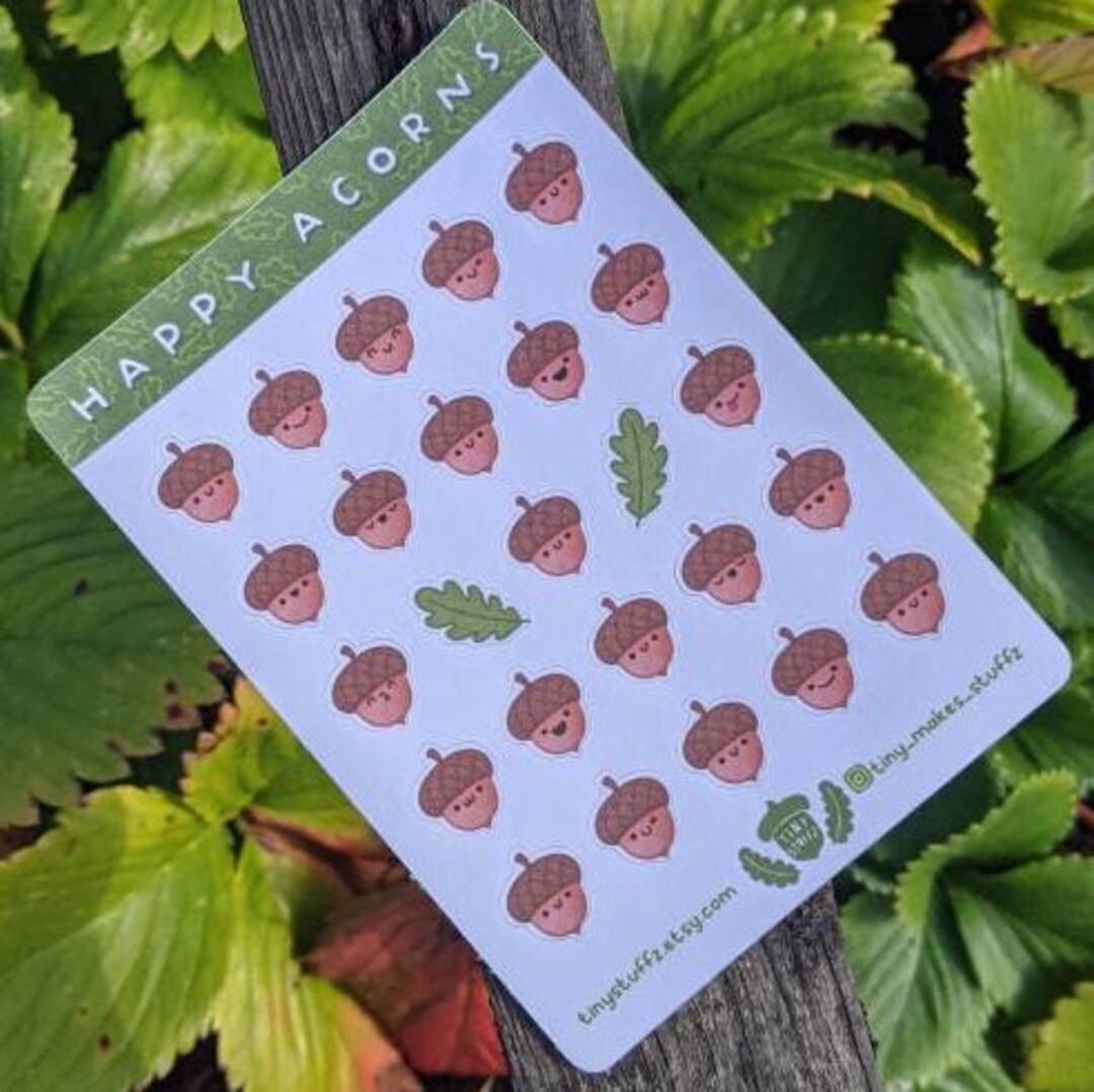 Happy Acorns ・ Sticker Sheet / Planner Stickers - Etsy