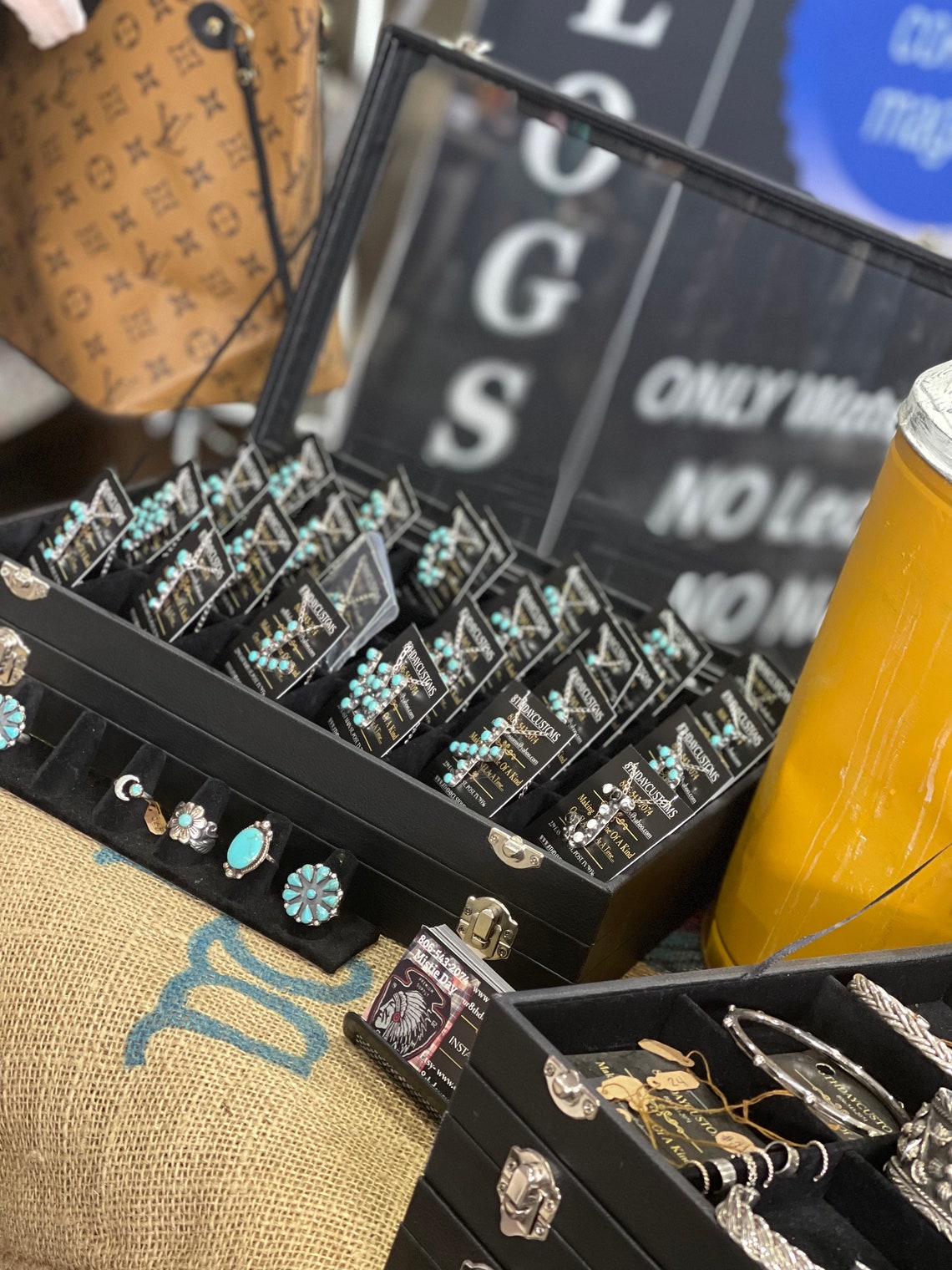 Turquoise Initial Letter Necklaces-kingsman Turquoise & Silver - Etsy