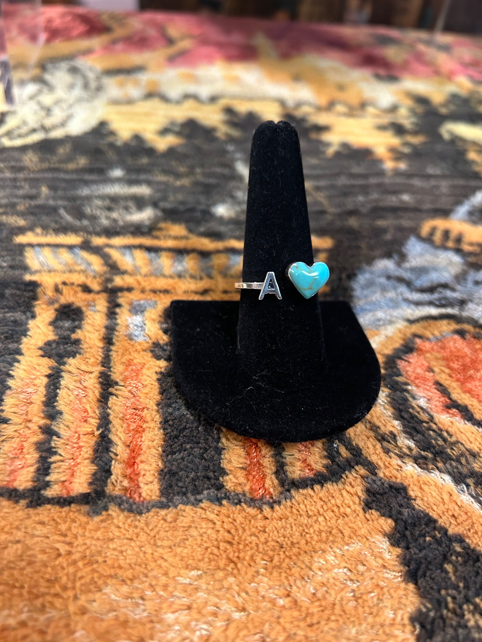 Turquoise Initial Ring - Etsy