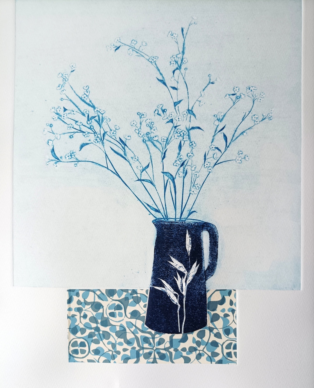 Blue Jug Limited Edition Collagraph Print Still Life - Etsy