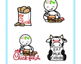 Chick fil a stickers | Etsy