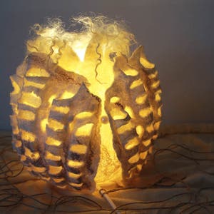 Felted Lamp. Wool Lamp, Night Light. Ukrainian Seller Ukraine Kyiv - Etsy
