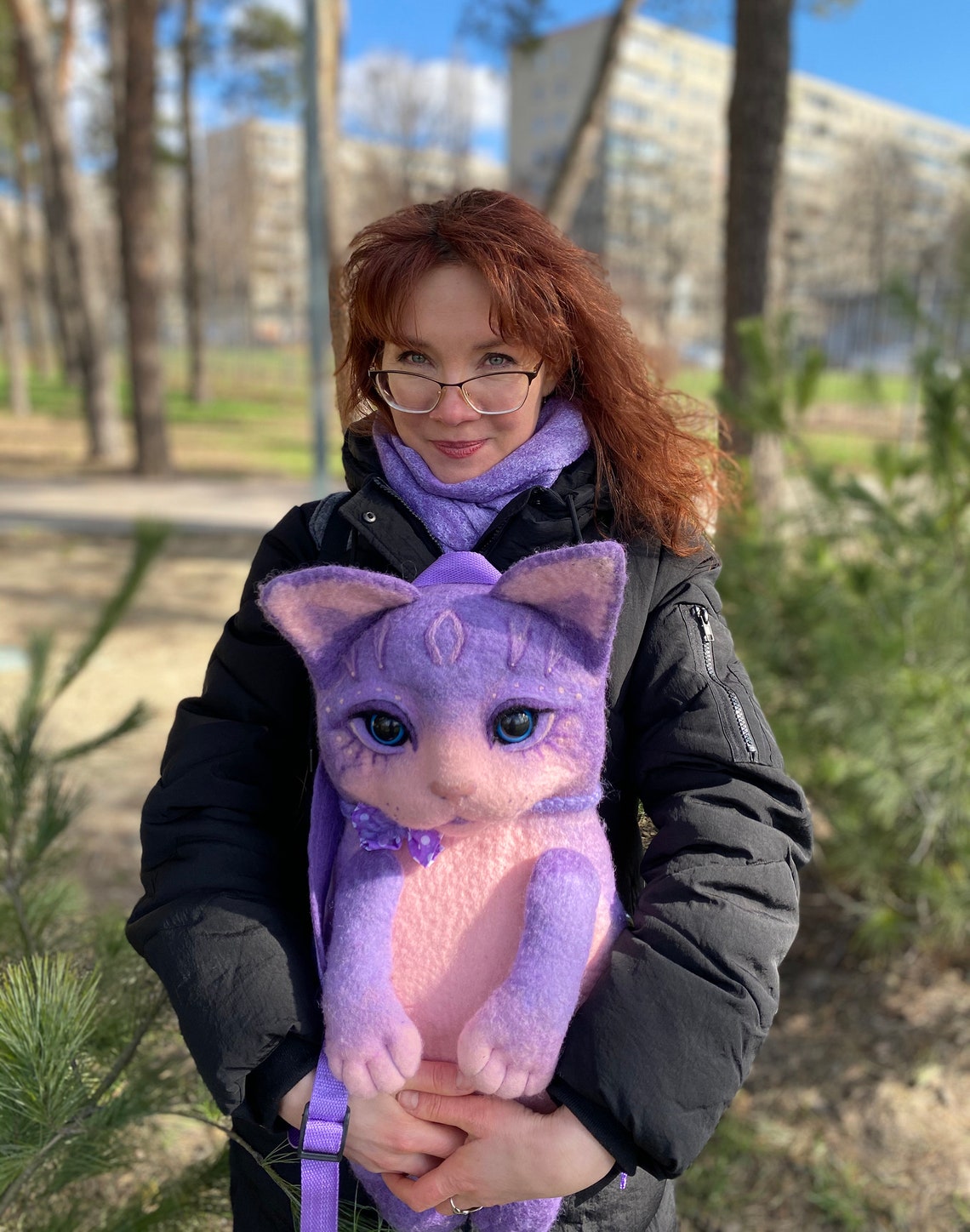 Backpack space Kitty Backpack cat - Etsy