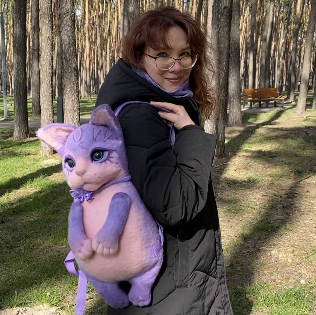 Backpack space Kitty Backpack cat - Etsy